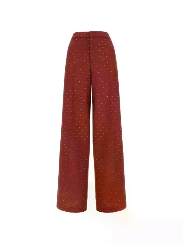 Etro Pleated Trousers With Button Detail