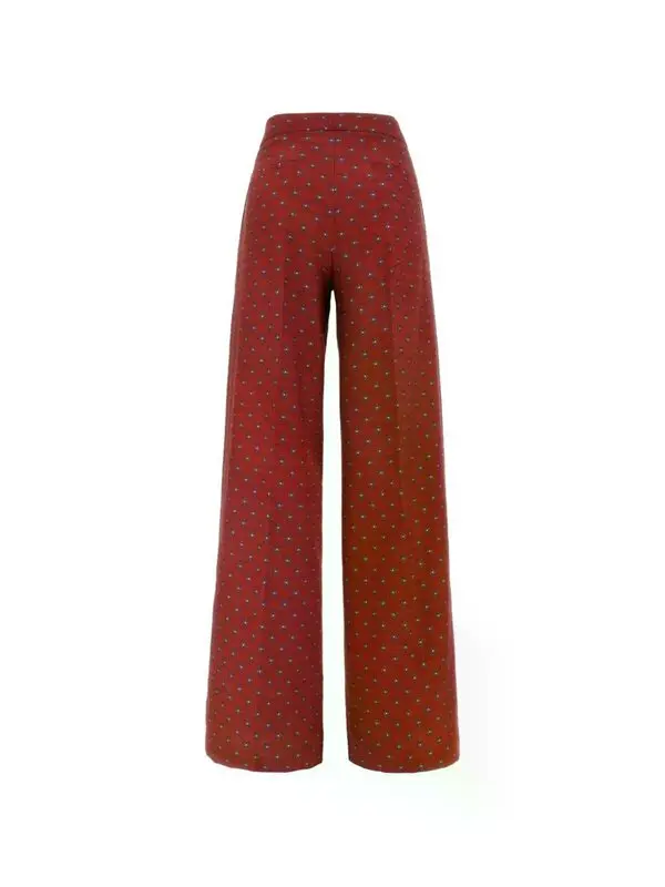 Etro Pleated Trousers With Button Detail