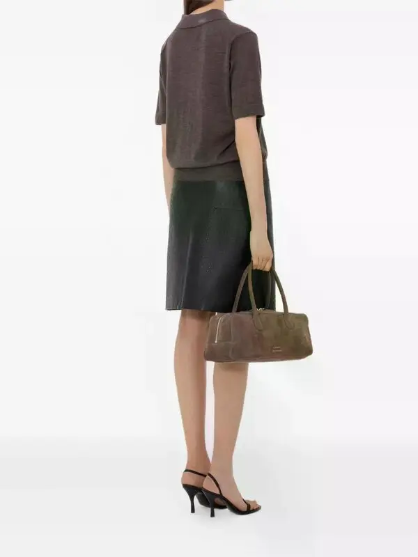 Loulou De Saison Migo Button Ribbed Polo Shirt - Brown