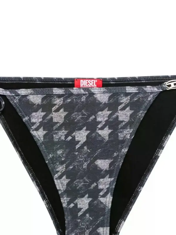 DIESEL® Houndstooth Tie-side Bottoms - Black