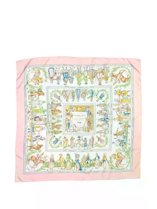 Hermès Costumes Civils Actuels Scarf - Pink