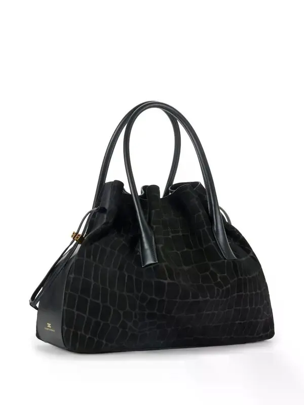 Elisabetta Franchi Crocodile Print Tote - Black