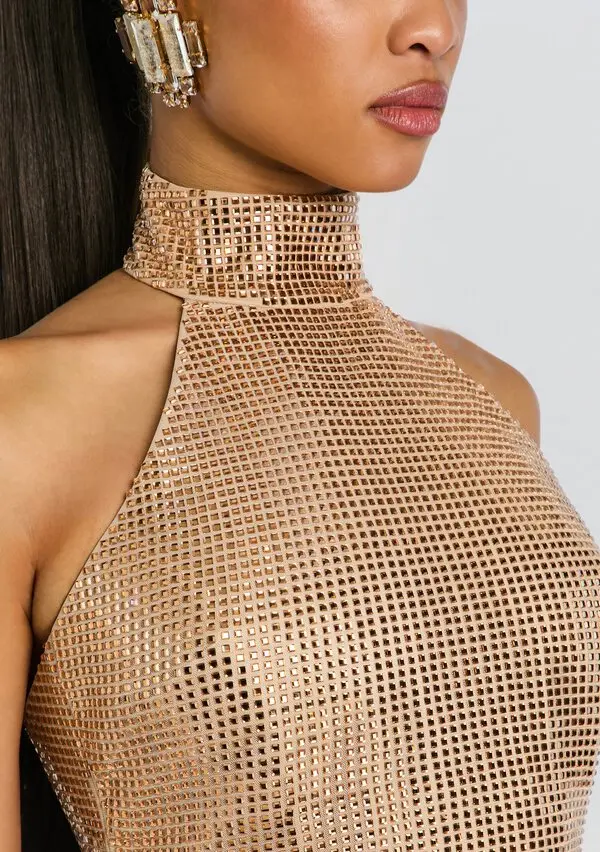 Retrofete Vanya Embellished Gown - Latte
