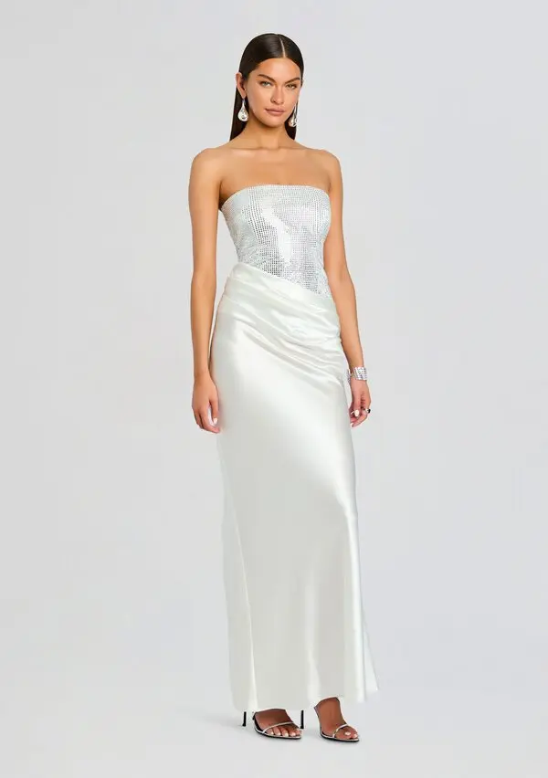 Retrofete Alexandra Embellished Dress - White/silver
