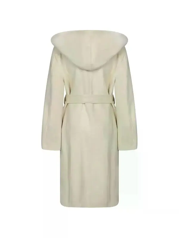 P.a.r.o.s.h Hooded Belted Wool Coat