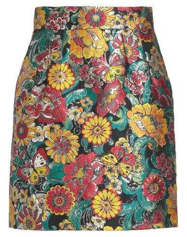 Dolce & Gabbana Mini Skirt Brocade Floral-print - Green