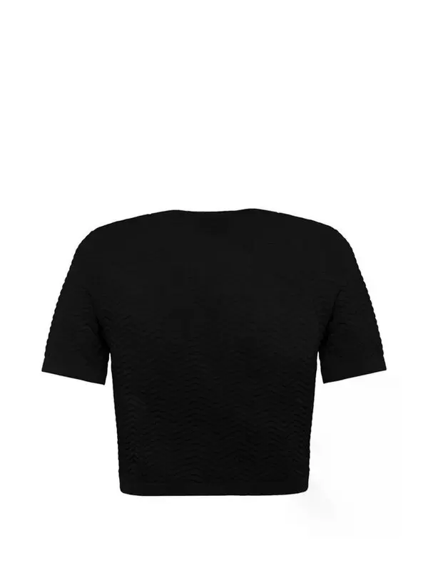 LANEUS Cropped T-shirt - Black