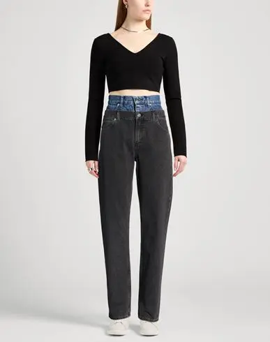 Sandro Straight-leg Two-tone Denim Jeans