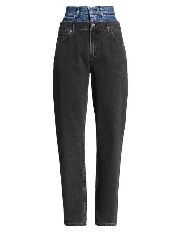 Sandro Straight-leg Two-tone Denim Jeans