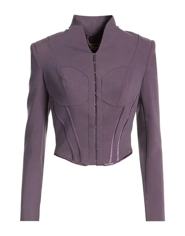 Elisabetta Franchi Crepe Jacket With Satin Trims