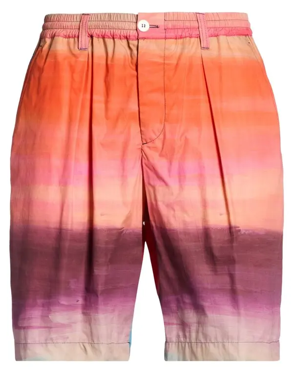 Marni Cotton Tie-dye High Waisted Bermuda Shorts