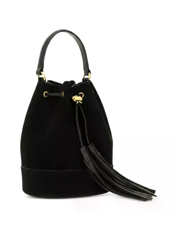 GIANVITO ROSSI Sienna Tassel-detail Bucket Bag - Black