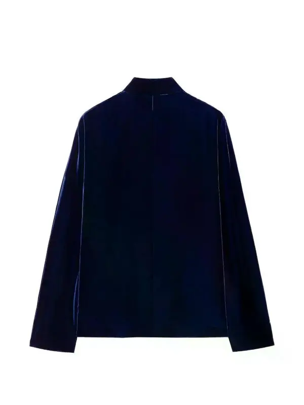Shanghai Tang Knot-button Pocket Jacket - Blue