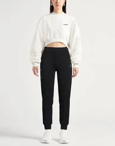 EA7 Cotton Elastane Track Pants - Black