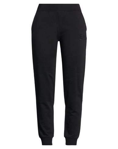 EA7 Track Pants With Brand Logo And Crystals - Black