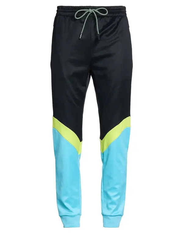 BIKKEMBERGS Pants Turquoise Size Polyester, Cotton, Elastane