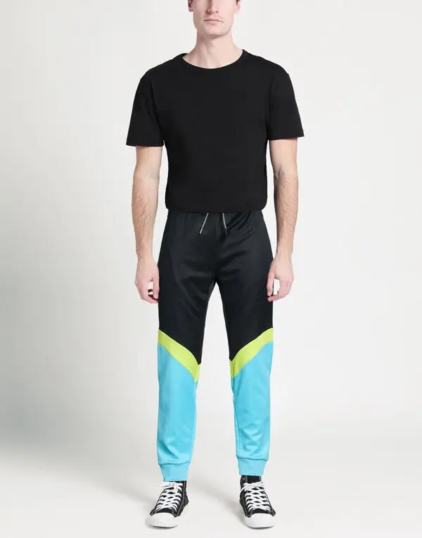 BIKKEMBERGS Pants Turquoise Size Polyester, Cotton, Elastane