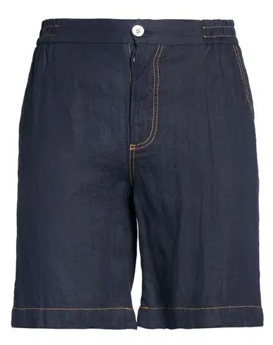 Alpha Studio Casual Linen Shorts - Blue