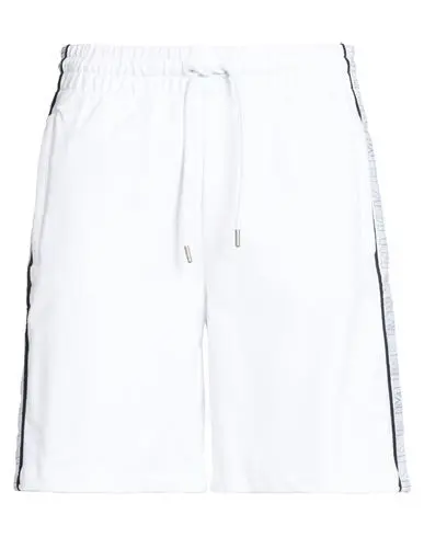 BIKKEMBERGS Light Cotton Blend Athletic Shorts - White