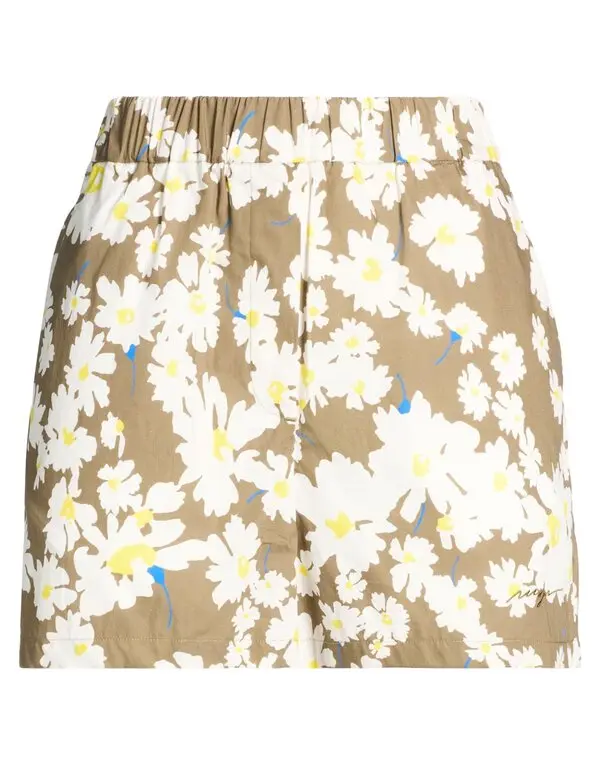 MSGM Floral Print Cotton Shorts