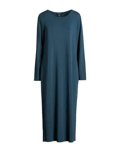 Eileen Fisher Midi Dress In Tencel And Elastane - Deep Teal