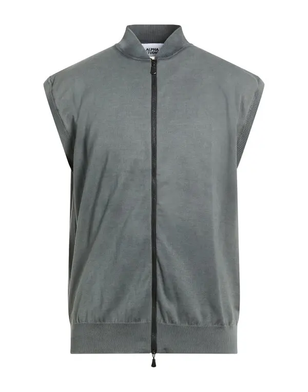 Alpha Studio Cotton Military Cardigan - Grey