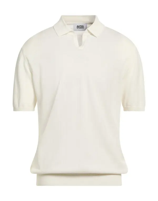 Alpha Studio Cotton Knit Top - White