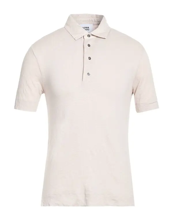 Alpha Studio Polo Shirt Light Size Linen, Elastane