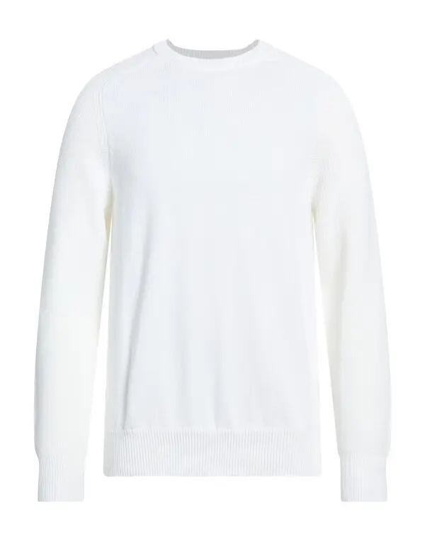 Alpha Studio Cotton Knit Sweater - White
