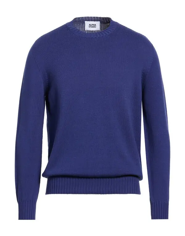 Alpha Studio Cotton Crewneck Sweater