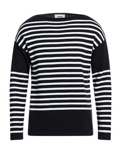 Alpha Studio Striped Knit Sweater - Midnight Blue