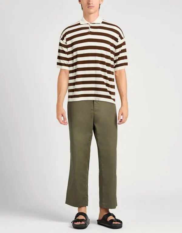 Alpha Studio Striped Jacquard-knit Cotton Polo Shirt