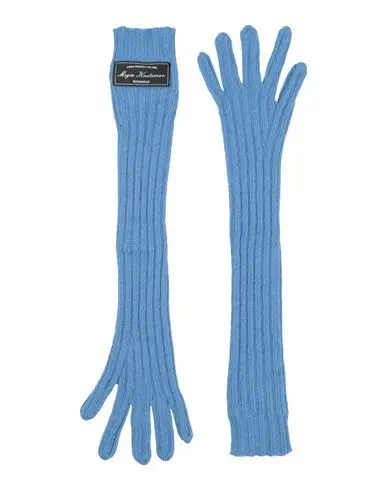 MSGM Ribbed-knit Gloves - Blue