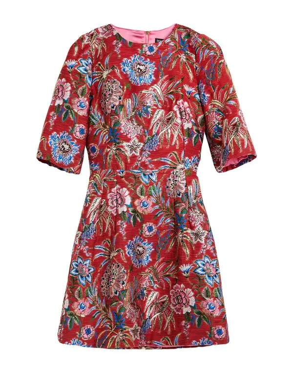 Dolce & Gabbana Flared Floral Jacquard Mini Dress