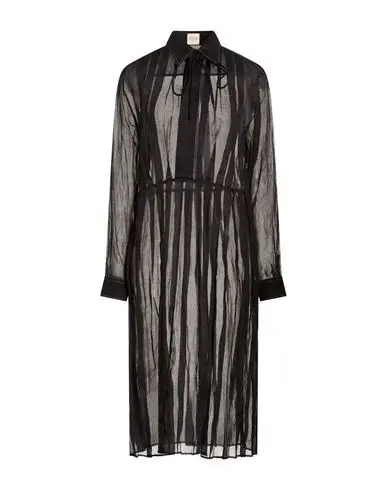 TOD'S Cotton Midi Shirt Dress - Black