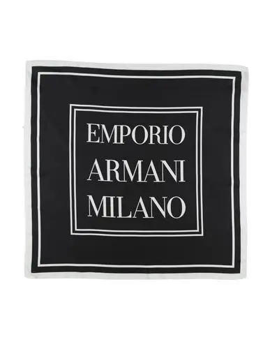 Emporio Armani Scarf Ivory Silk - Black