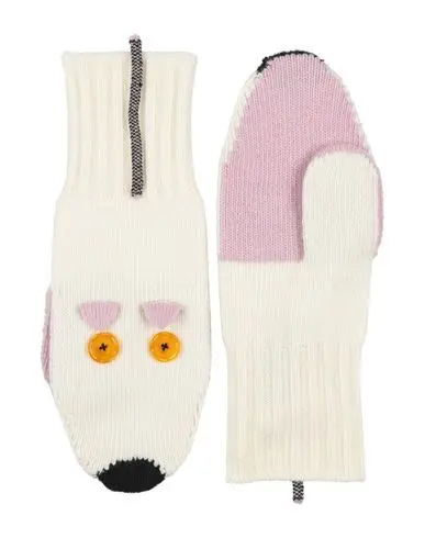 Marni Cream Virgin Wool Gloves - White