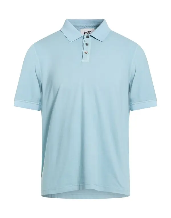 Alpha Studio Polo Shirt Size Cotton, Elastane - Sky Blue