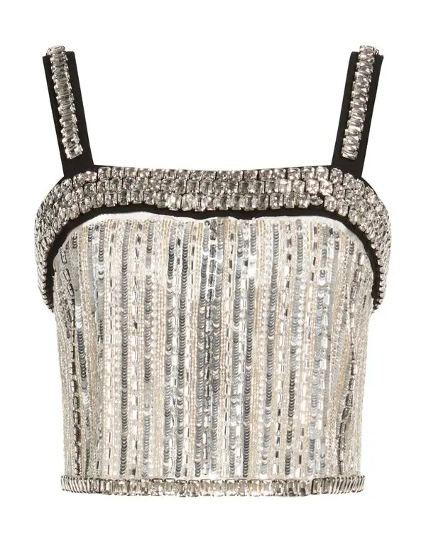 Elisabetta Franchi Striped Crop Top