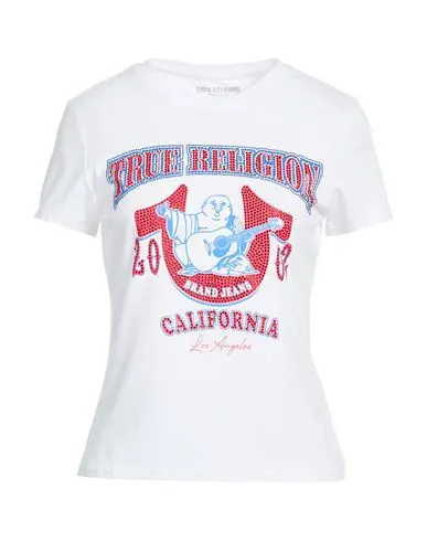 True Religion T-shirt With Print, Crystals And Logo