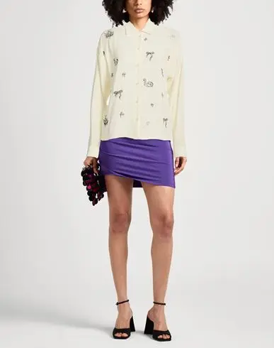 MSGM Crepe Shirt With Appliqués