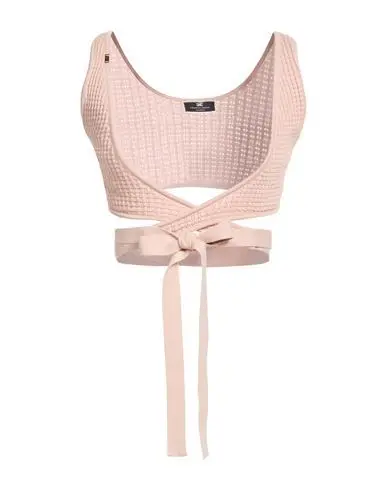 Elisabetta Franchi Ribbed-knit Crop Top - Blush