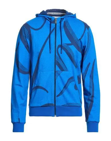 BIKKEMBERGS Cotton French Terry Polka Dot Zip Up Hoodie - Blue