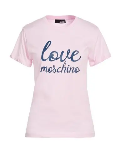 Moschino Cotton Jersey Logo T-shirt - Pink