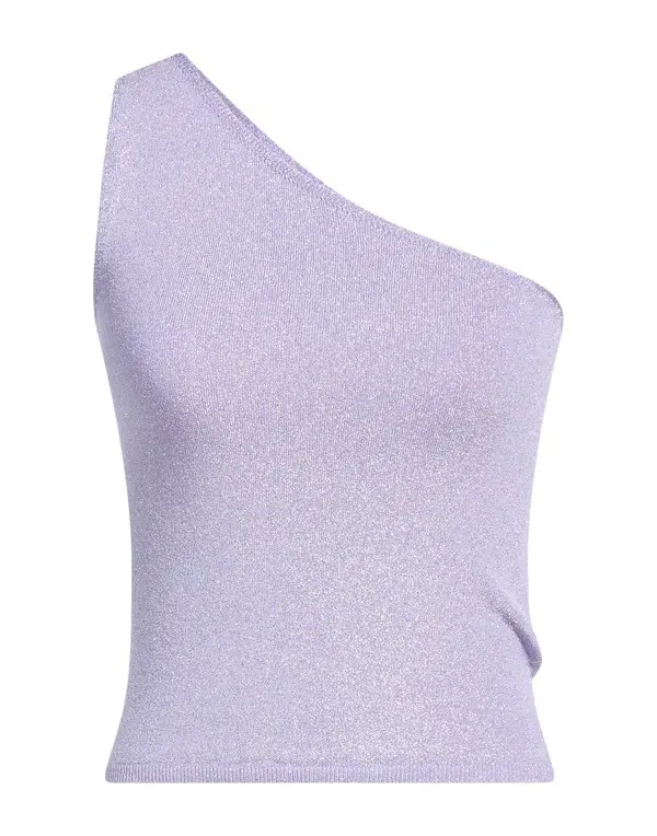 Maje One-shoulder Metallic Jersey Top
