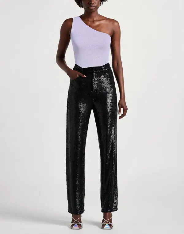 Maje One-shoulder Metallic Jersey Top