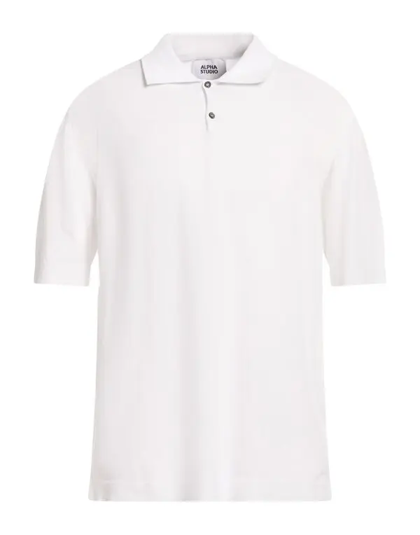 Alpha Studio Polo Shirt In Cotton And Polyester - White