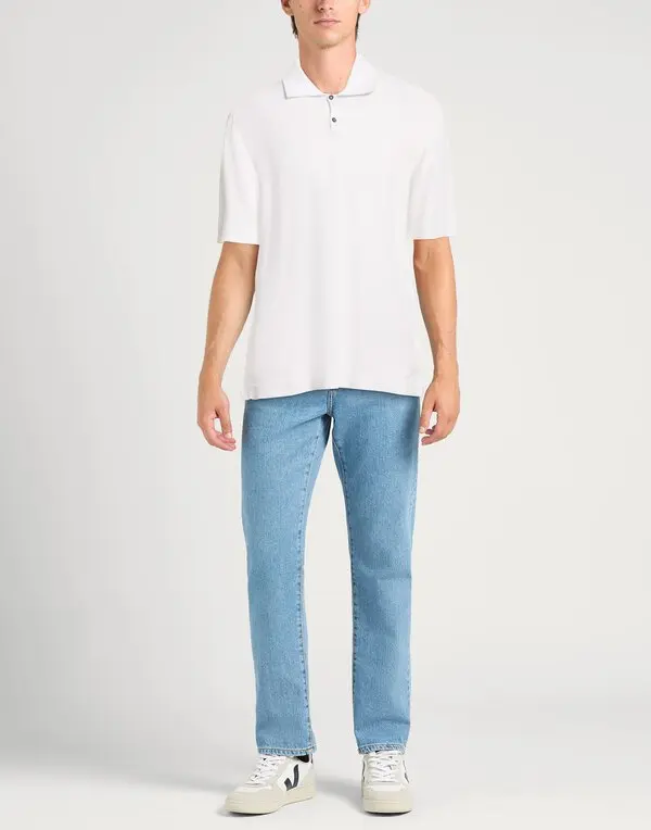 Alpha Studio Polo Shirt In Cotton And Polyester - White