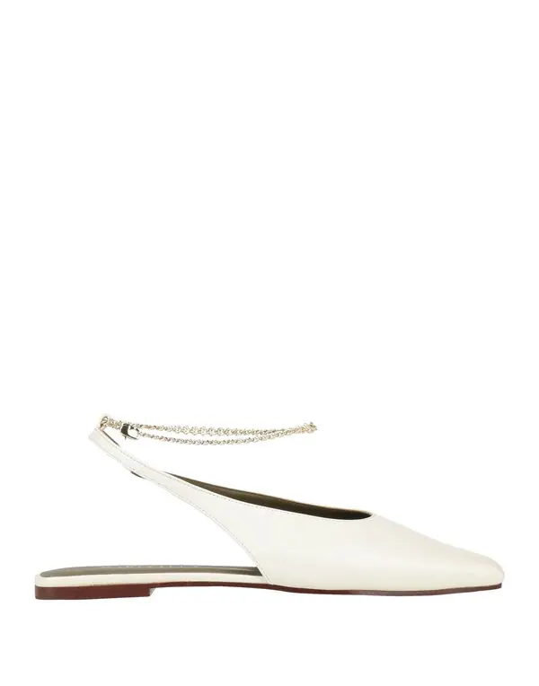 MARIA LUCA Leather Slingback Ballet Flats