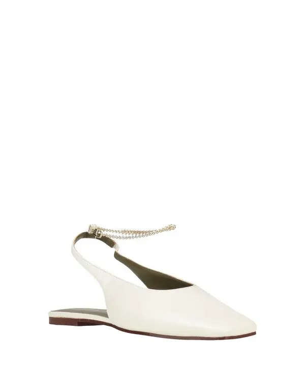 MARIA LUCA Leather Slingback Ballet Flats